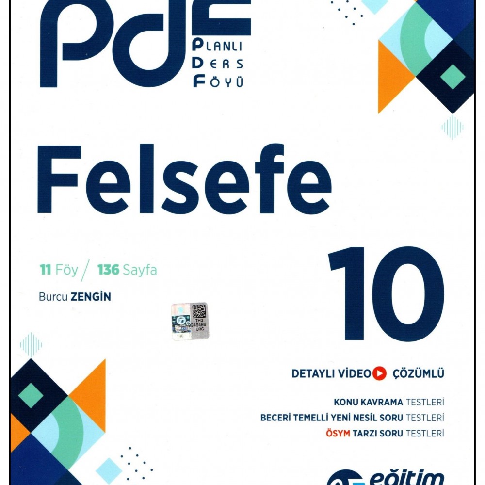 Eğitim Vadisi 10. Sınıf Felsefe PDF (Planlı Ders Föyü)